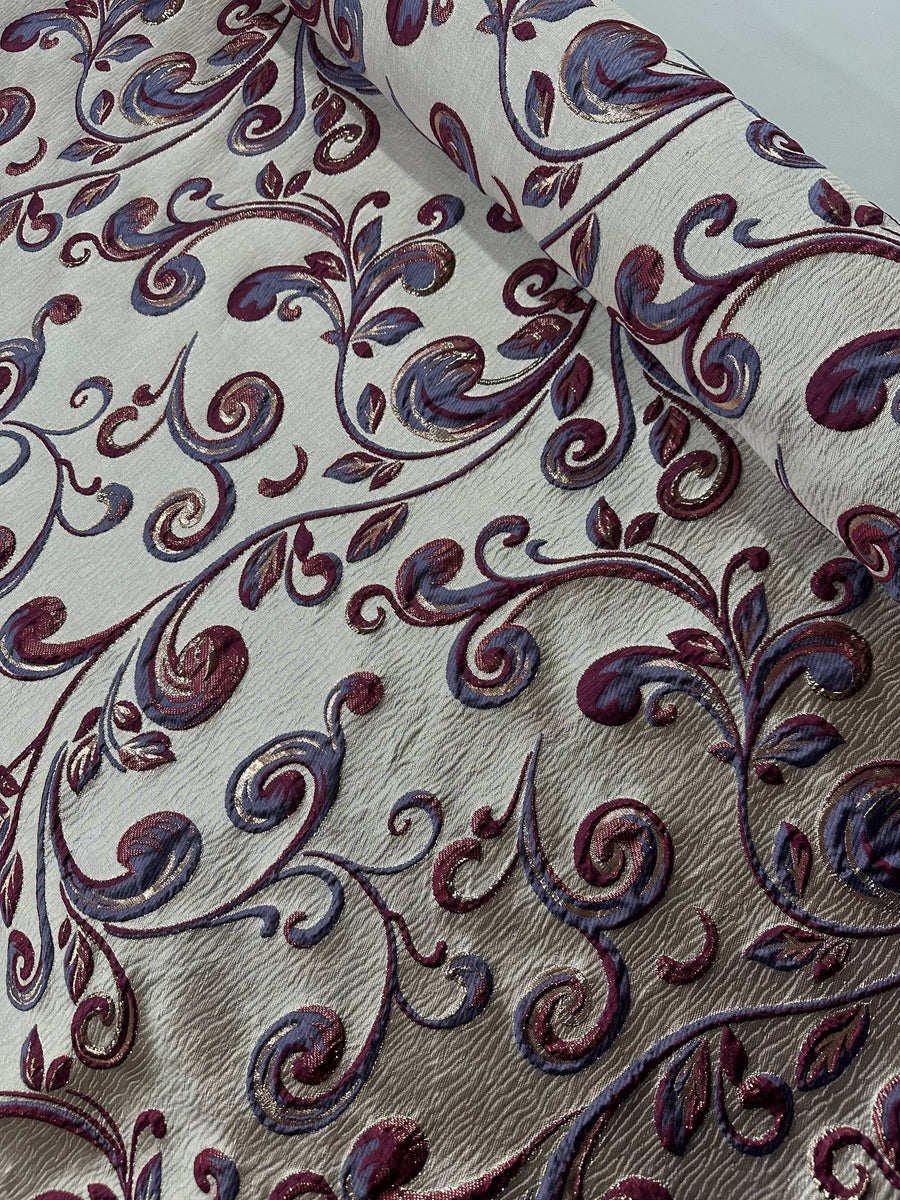 Brocade - Mauve Vines – Moosas Fabrics
