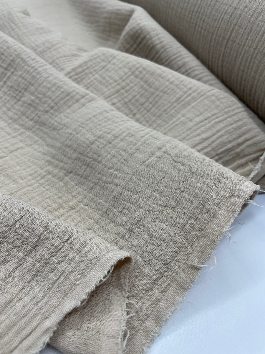 Muslin - Khaki Beige – Moosas Fabrics