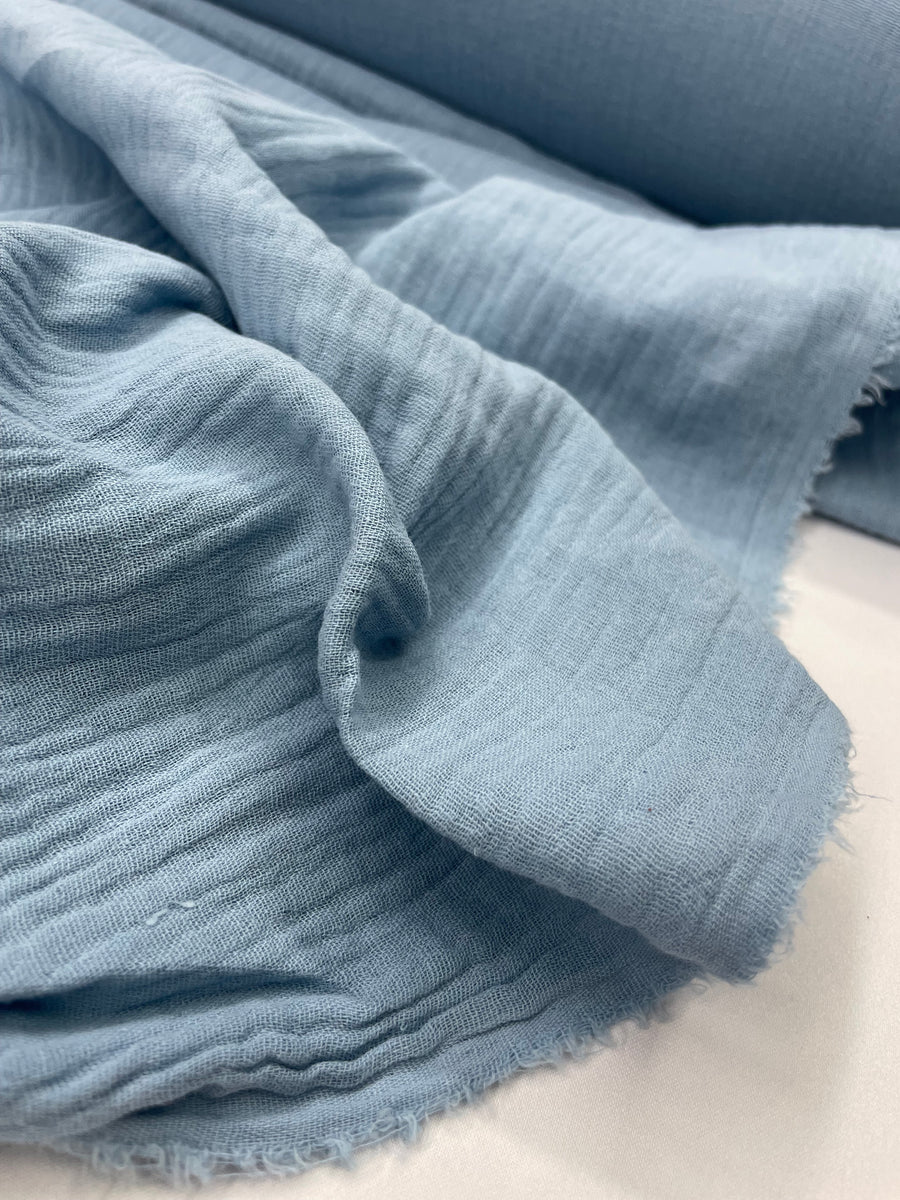Muslin - Dusty Blue – Moosas Fabrics