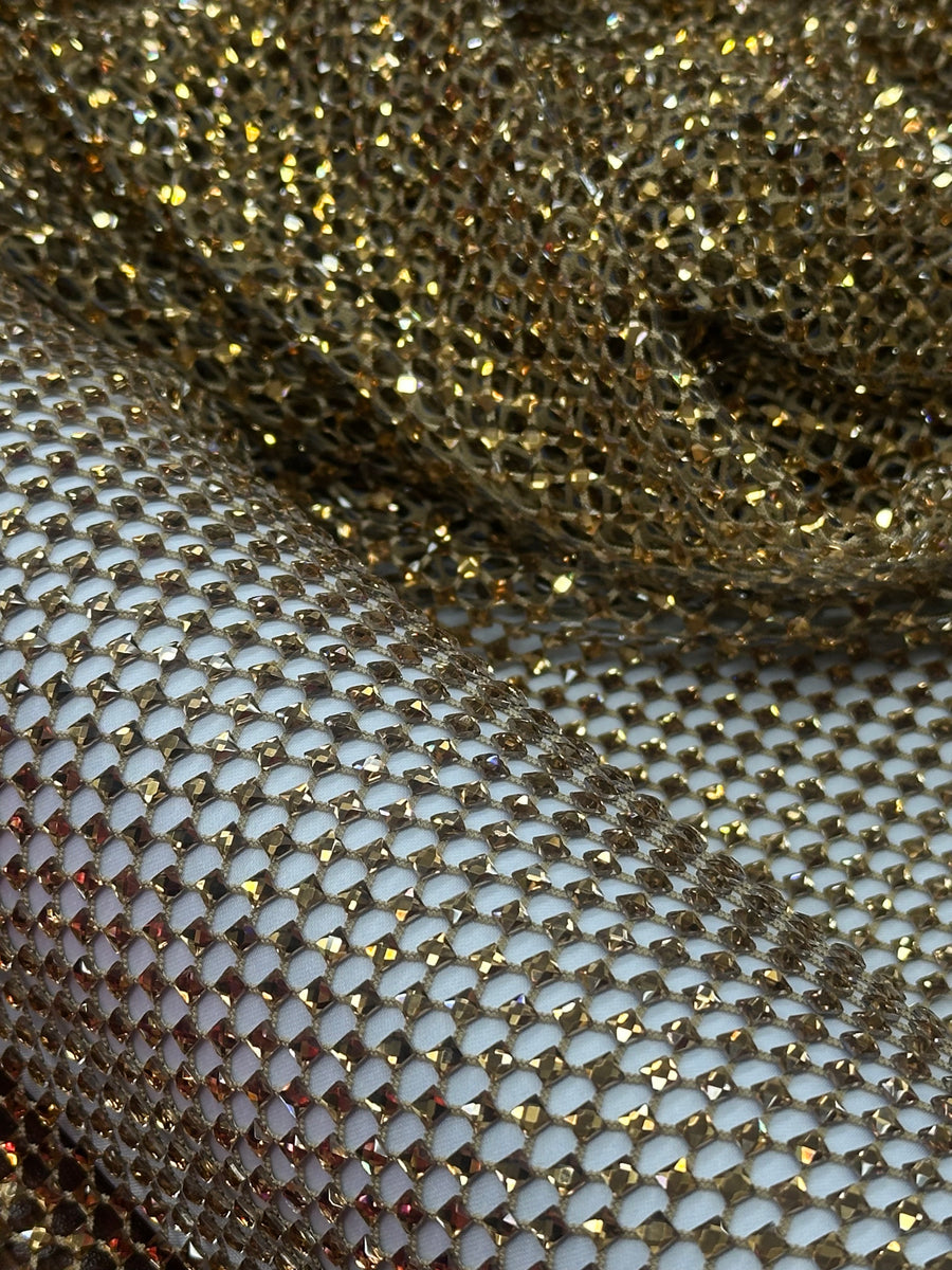 Crystal lace - Gold – Moosas Fabrics