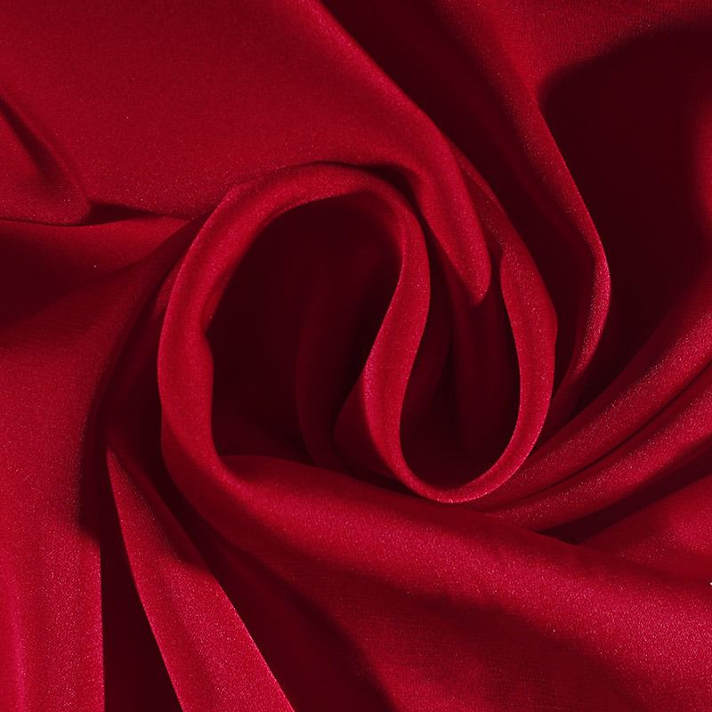 Silky Satin Stretch - Blood Red – Moosas Fabrics